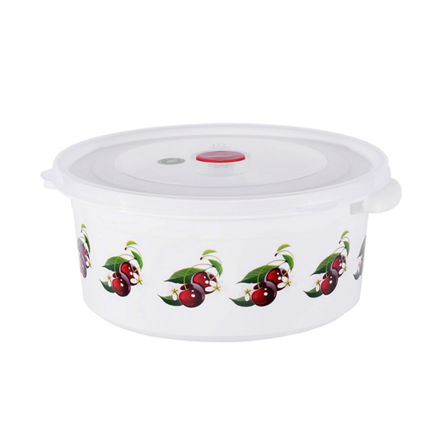 Контейнер elfplast для хранения еды для микроволновой печи белый с рисунком 1.8 л 20*21*10 см ...