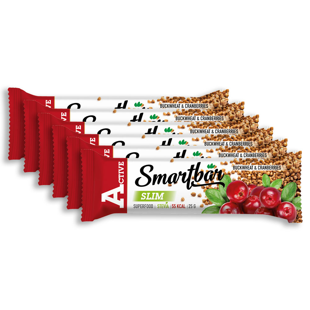 Батончик Smartbar Slim мюсли c гречкой и клюквой 6 шт. х 25 г купить по цене 199 ₽ в интернет ...