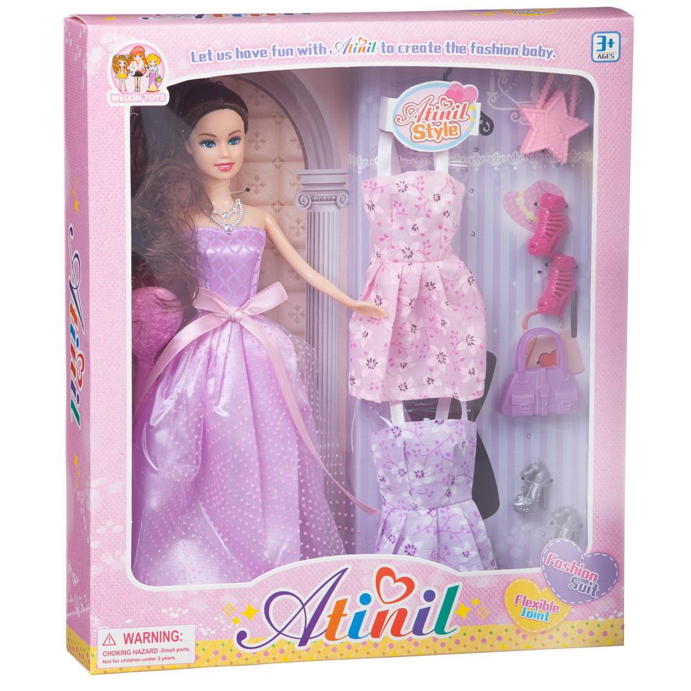 Кукла модельная Junfa WJ-21514/сиреневое купить по цене 1298 ₽ в интернет-магазине Детский мир