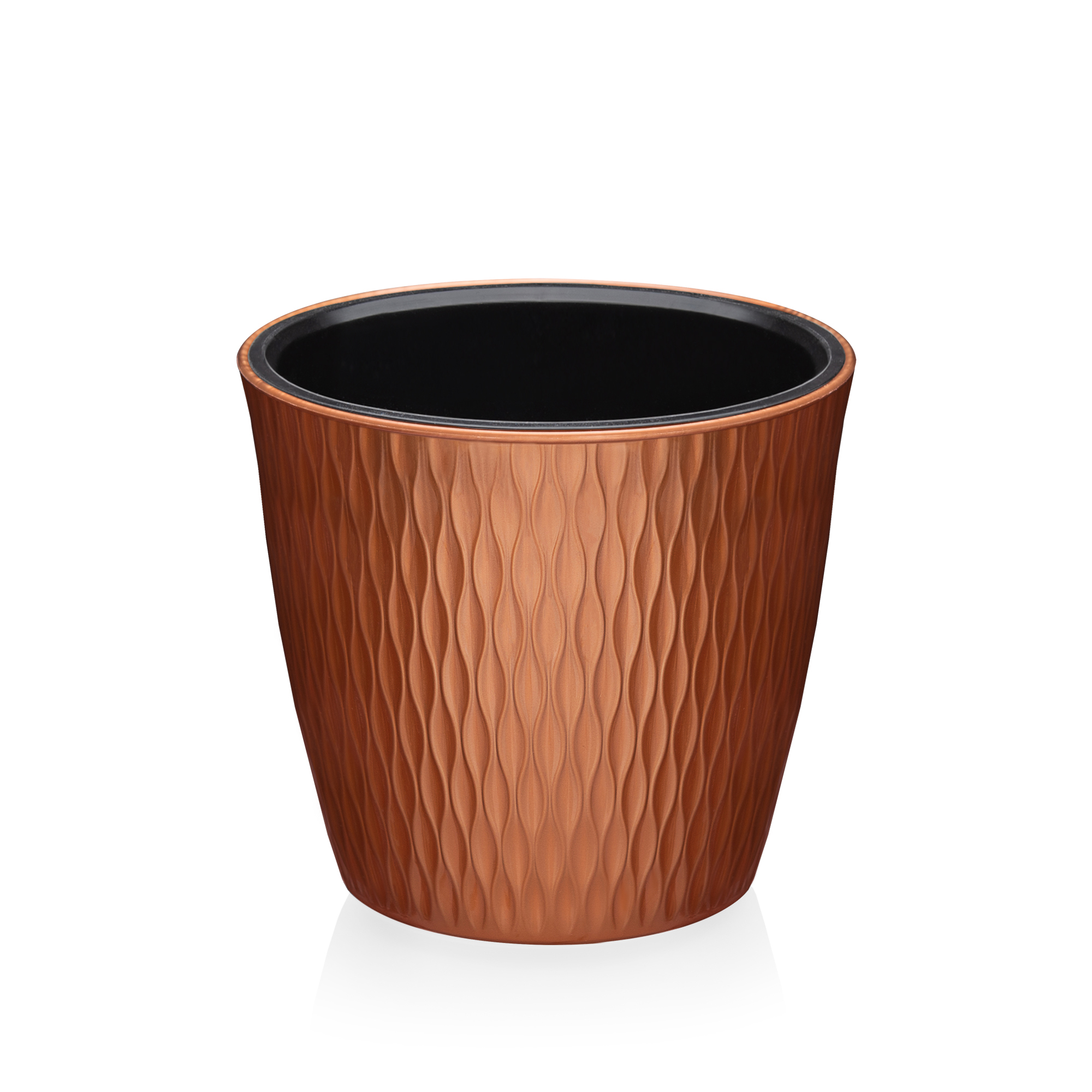 Кашпо elfplast для цветов двойное декоративное Kerama 1.1 л 13.2х13.2х11.8 см бронзовый купить ...